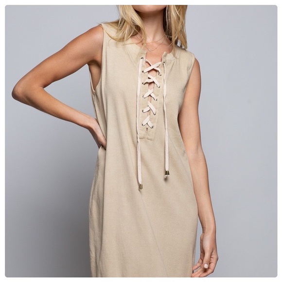 POL | Dresses | Pol Jersey Lace Panel Midi Dress | Poshmark